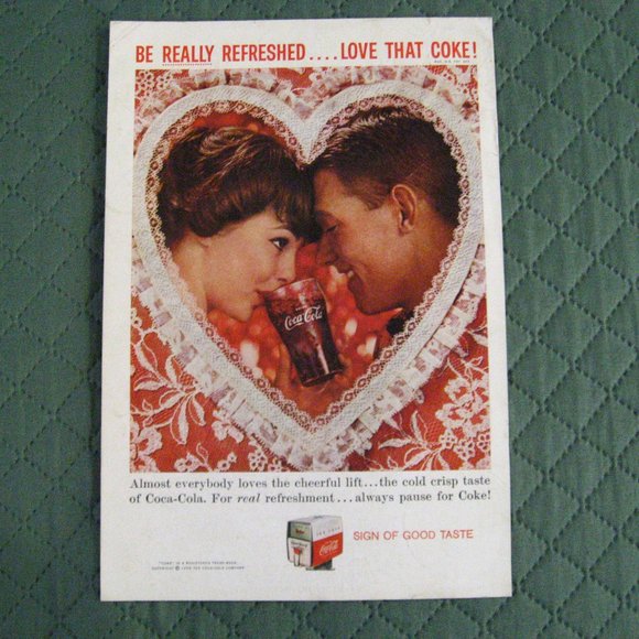 Coca Cola | Accessories | Coca Cola Valentines Day February 959 Print ...
